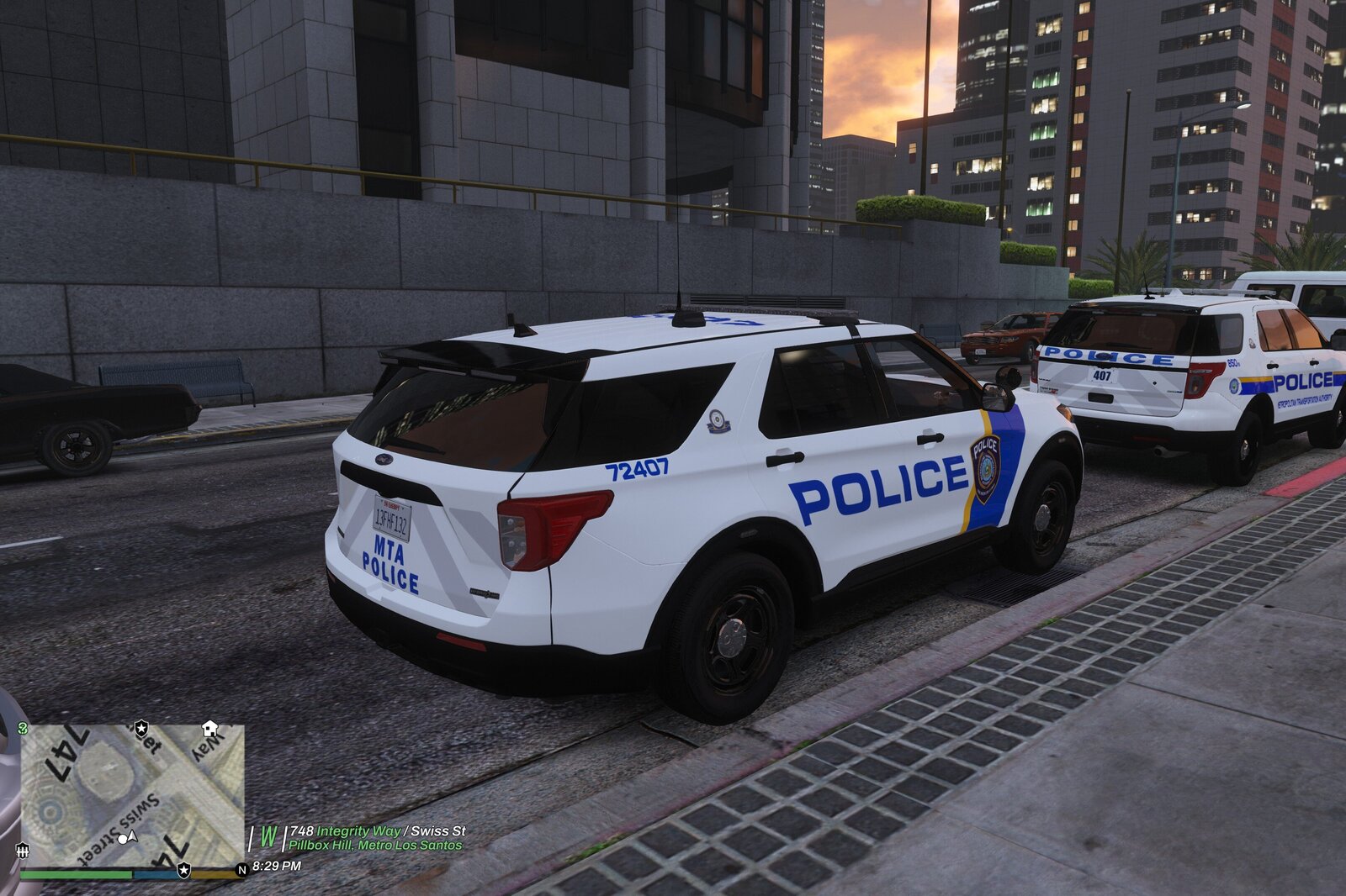 MTA Police Parked Infront of Federal Plaza & MTA Headquarters in Los ...
